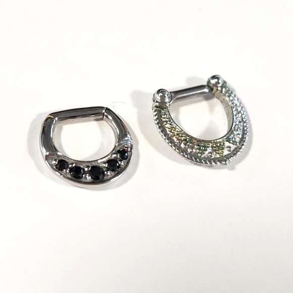 Source Unknown | Jewelry | Two Septum Nose Clicker Rings 4 Ga Gauge ...